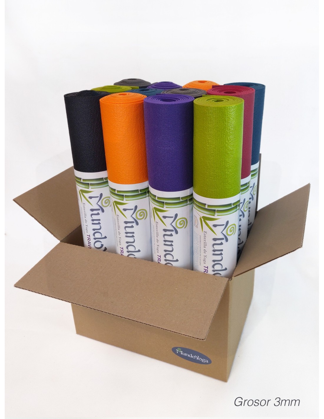 Box of 12 yoga mats TRAVEL pro mat - Boxes & Rolls - MundoYoga